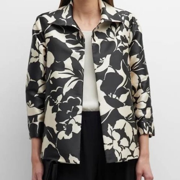 Caroline Rose | Jackets & Coats | Caroline Rose Floral Flash Twotone ...